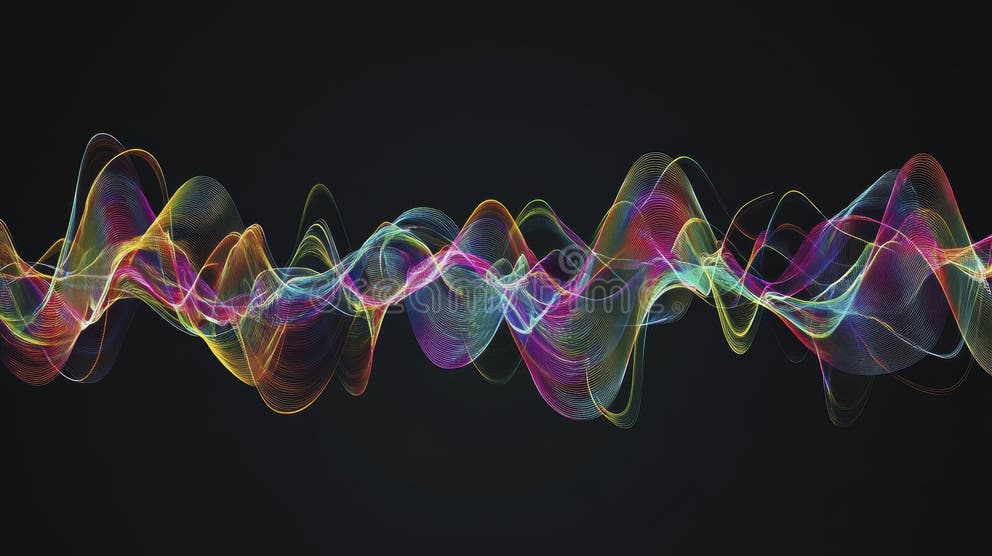 Abstract Visualization of Disrupted Gps Signals with Vibrant Wave ...