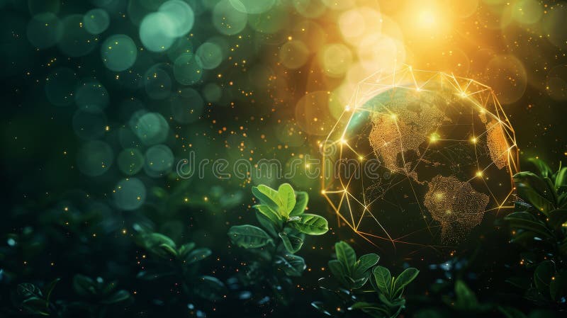 An Abstract Visualization of the Earth Cradled in a Carbon Molecule ...