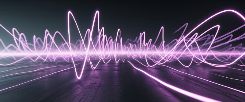 An Abstract Visualization of Electric Energy with Light Effects Stock ...