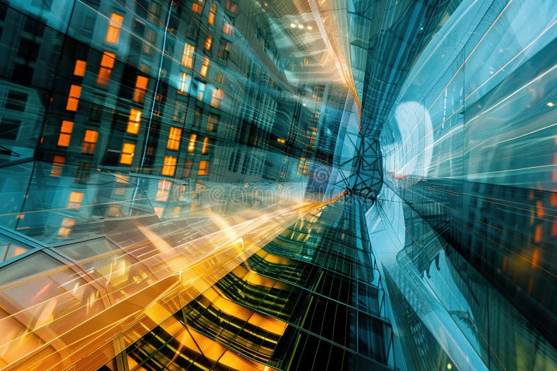 Abstract Visualization of a Futuristic Cityscape with Integration of ...