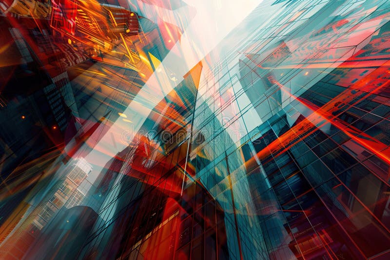 Abstract Visualization of a Futuristic Cityscape with Integration of ...