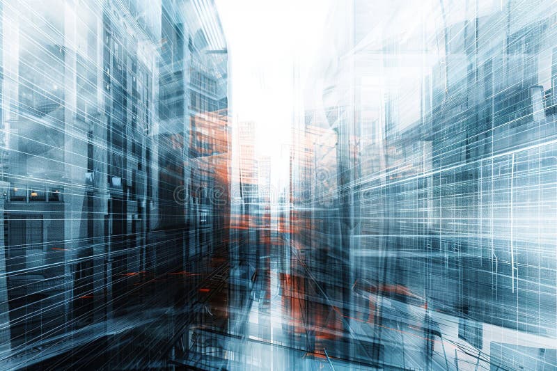 Abstract Visualization of a Futuristic Cityscape with Integration of ...