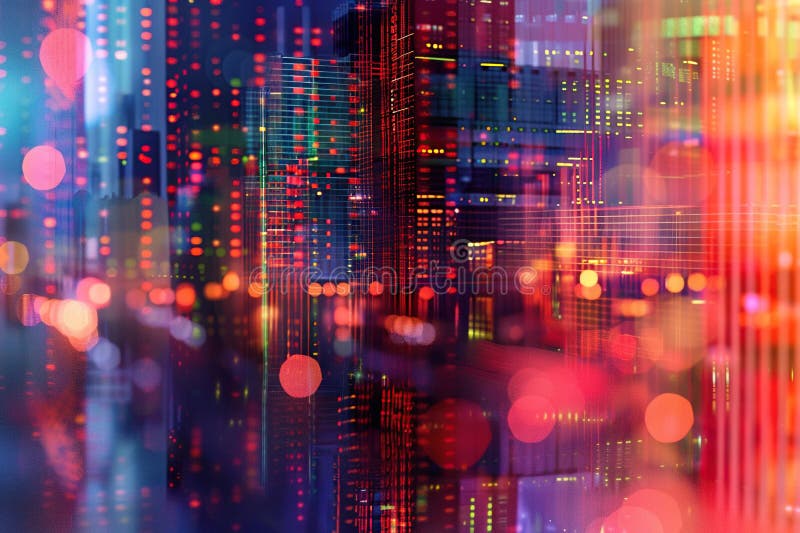 Abstract Visualization of a Futuristic Cityscape with Integration of ...