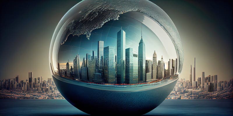 Abstract Visualization of Global Economic Concept Made with Generative ...