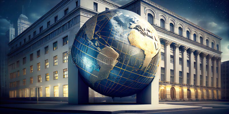 Abstract Visualization of Global Economic Concept Made with Generative ...