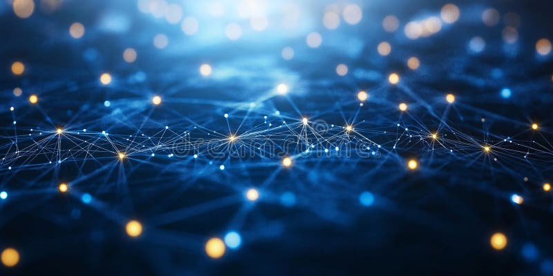 Abstract Network Connection Global Digital Technology Data Visualization Concept Stock