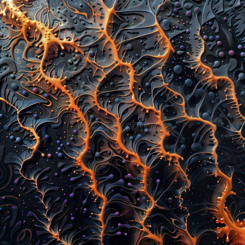 Abstract Visualization Of Interconnected Neuron Like Structures