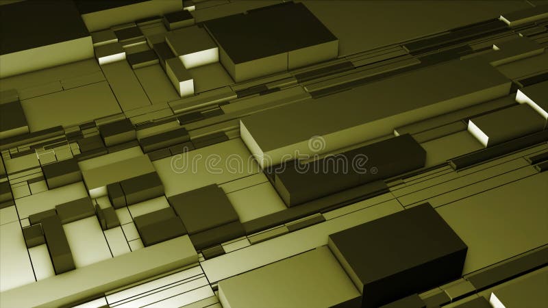 Abstract Visualization of Many Containers of Different Size. Motion ...