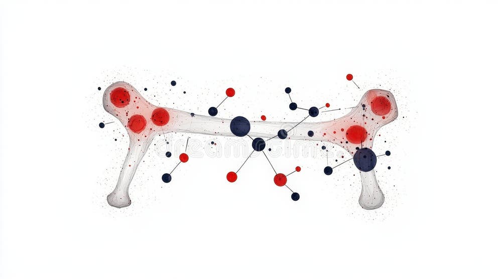 Abstract Visualization of Molecular Structure with Bone Elements and ...