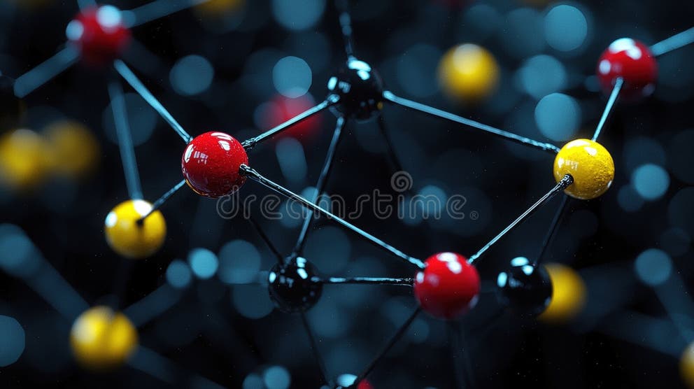 Abstract Visualization of Molecular Structure with Colorful Atoms and ...