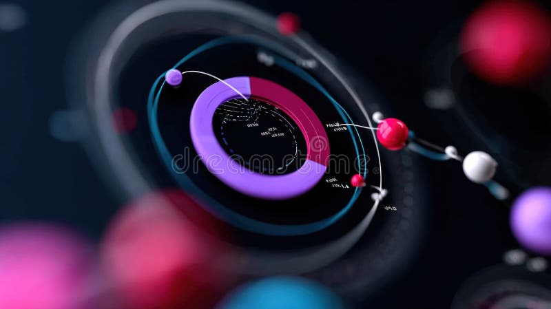 Abstract Visualization of Molecular Structure with Colorful Spheres and ...