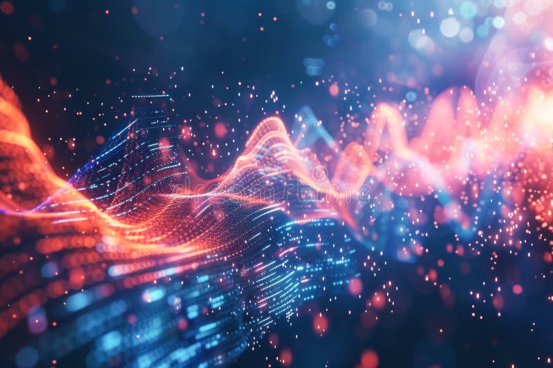 Abstract Visualization of Musical Notes and Sound Waves in a Dynamic ...