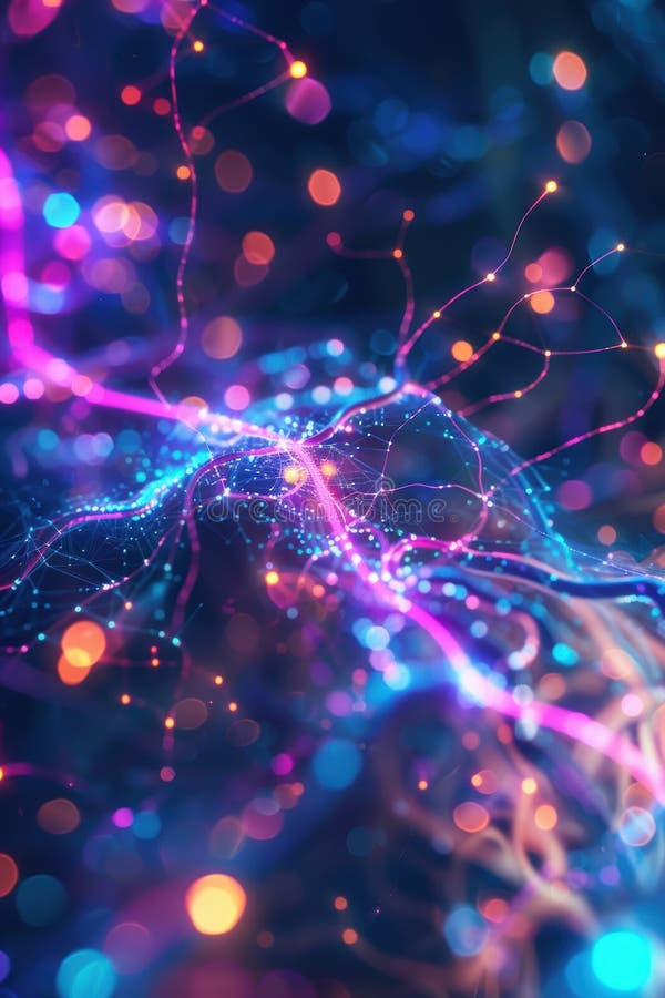 Abstract Visualization of Neon Cognitive Learning Pathways in Virtual ...