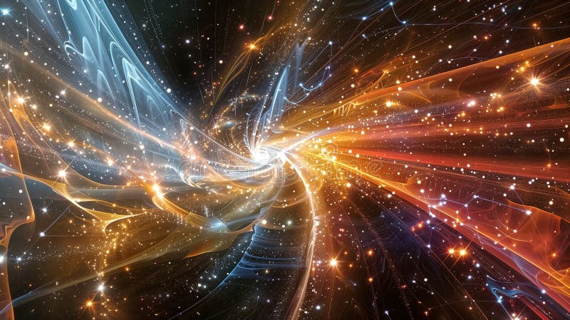 An Abstract Visualization of Quantum Entanglement Inside a Quant Stock ...