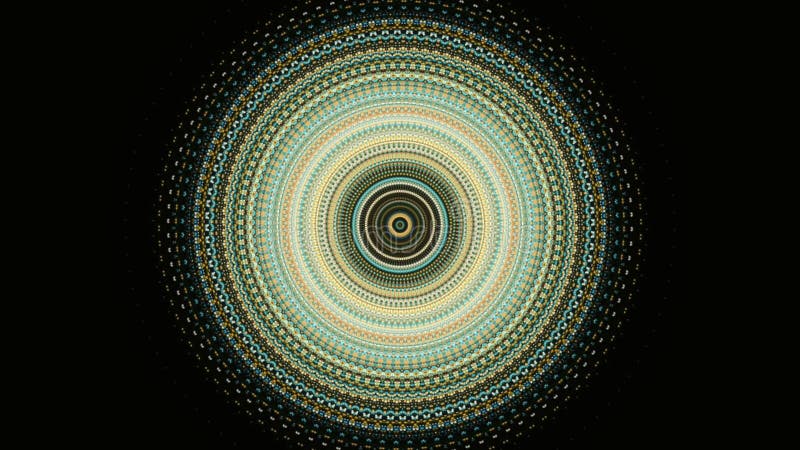 Abstract Visualization of Radial Signals on Black Background, Seamless ...