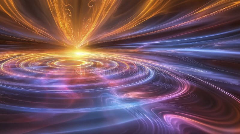 Abstract Visualization of Resonance Waves Digital Space Graphic Design ...