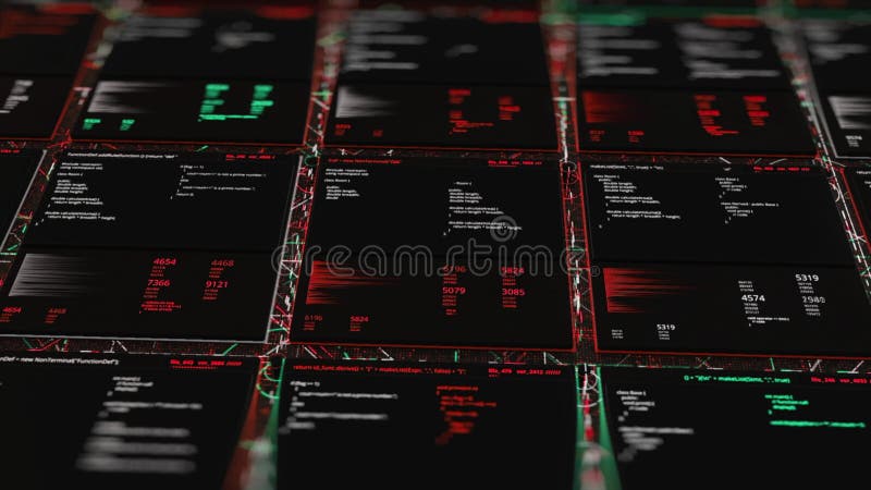 Abstract Visualization of Scanning External Hard Drive Data, Seamless Loop. Animation Stock ...