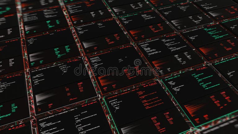 Abstract Visualization of Scanning External Hard Drive Data, Seamless ...