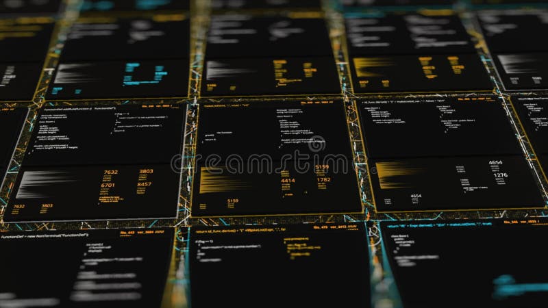 Abstract Visualization of Scanning External Hard Drive Data, Seamless Loop. Animation Stock ...