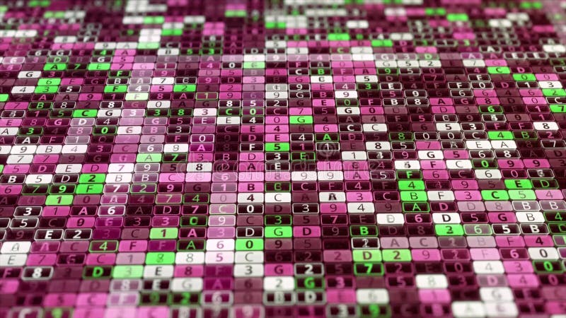 Abstract Visualization Of Scanning Hacker Program Seamless Loop Animation Password Search By