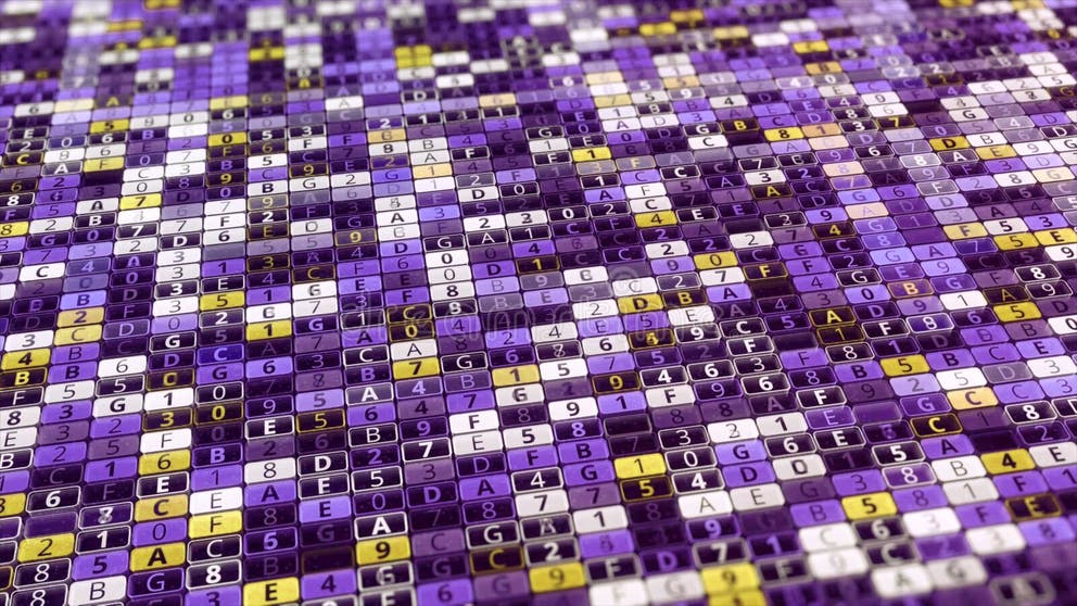 Abstract Visualization of Scanning Hacker Program, Seamless Loop. Animation. Password Search by ...