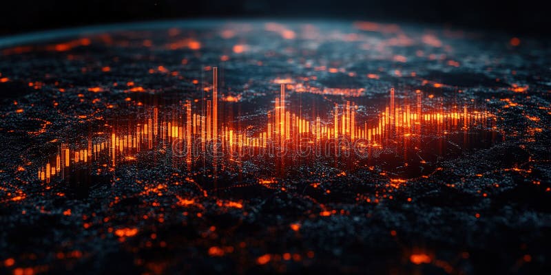 Abstract Visualization of Sound Waves and Heat Patterns Emanating from ...