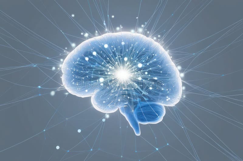 Abstract Visualization of Thought Processes in the Brain: Vibrant ...