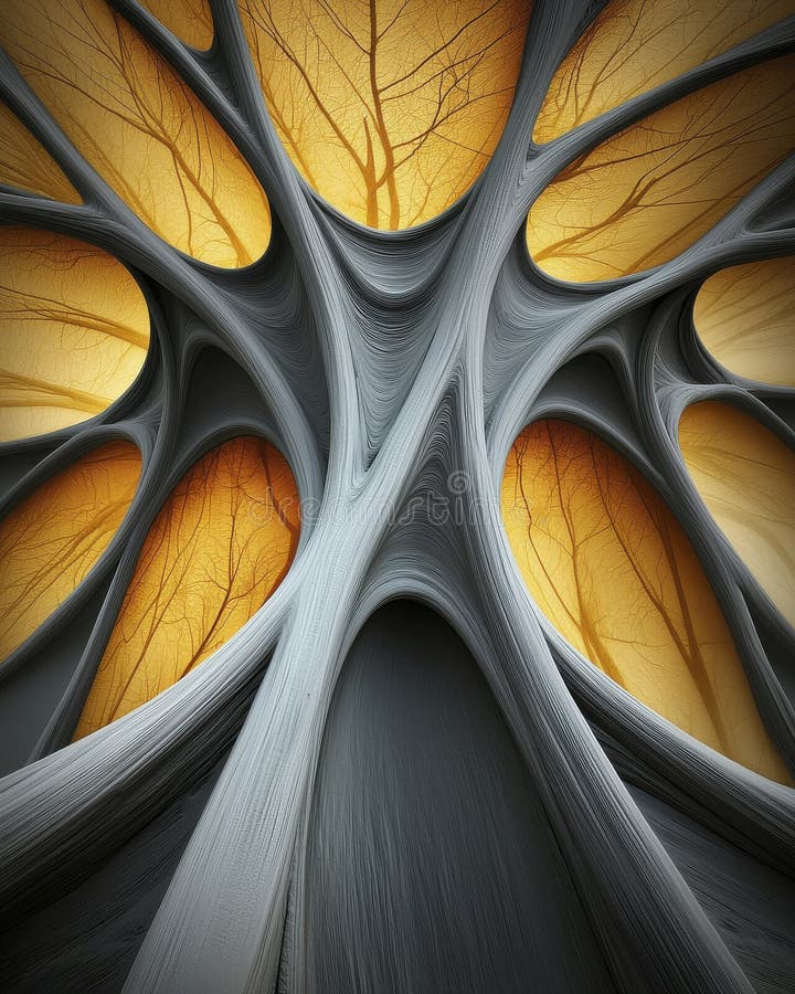 Abstract Visualization of a Tree Structure with Intricate Details and ...