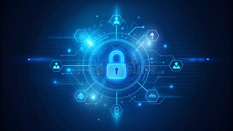 Tech Privacy and Security: Abstract Visual Concepts Stock Illustration ...