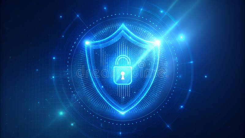 Abstract Art of Cybersecurity and Digital Privacy Stock Illustration ...