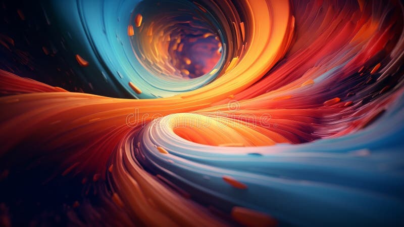 Abstract Visualizer with Swirling Colors and Pulsating Shapes Stock Illustration - Illustration ...