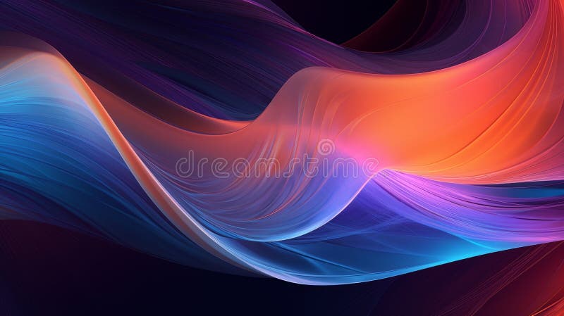 Abstract Visualizer With Swirling Colors And Pulsating Shapes Stock Illustration Illustration