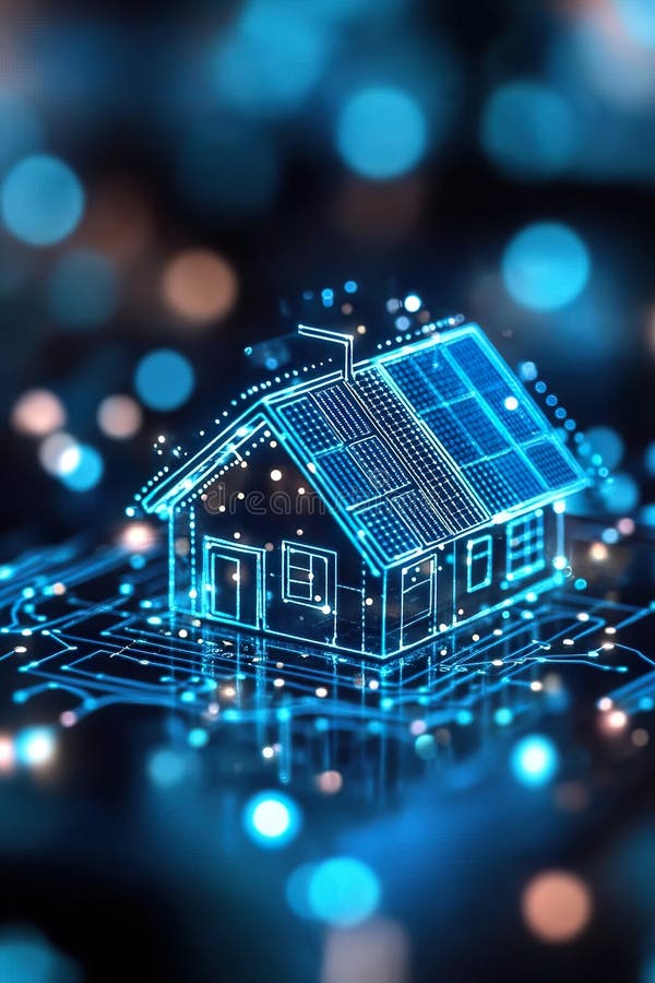 Abstract Visuals of Energy Efficient Tech Like Solar Panels and Smart ...