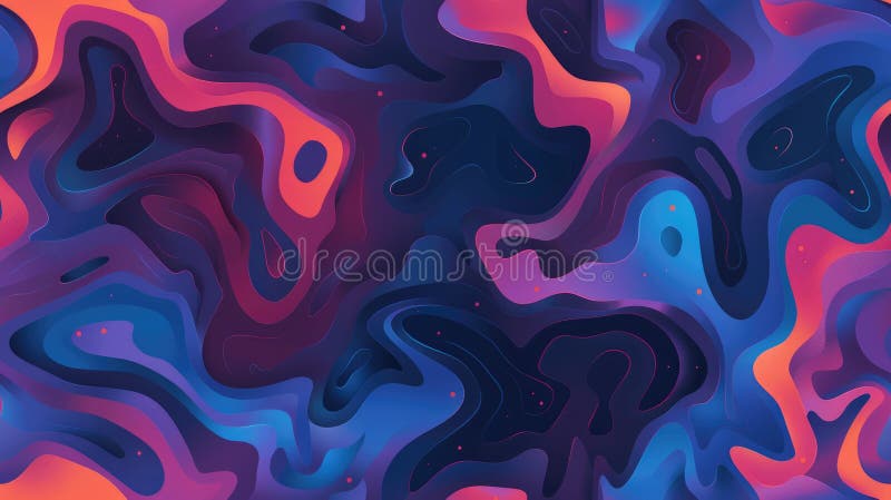 Abstract Vivid Color Wave Effect Express and Emphasize Energetic Liquid ...