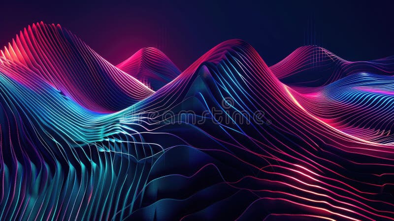 Abstract Vivid Color Wave Effect Express and Emphasize Energetic ...
