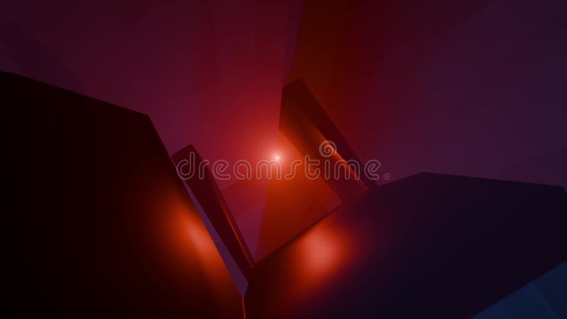 Abstract VJ Loop Background with a Light Flying through Dark Three ...