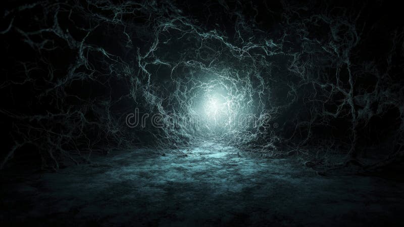 Abstract Void Illuminated by Deep Shadows Mystical Environment Digital ...