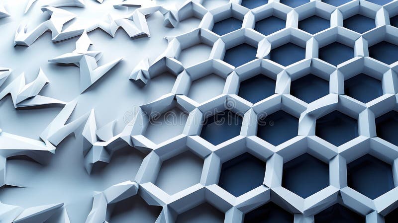 Abstract Volumetric Grid with Cells. Grid Texture Stock Photo - Image ...