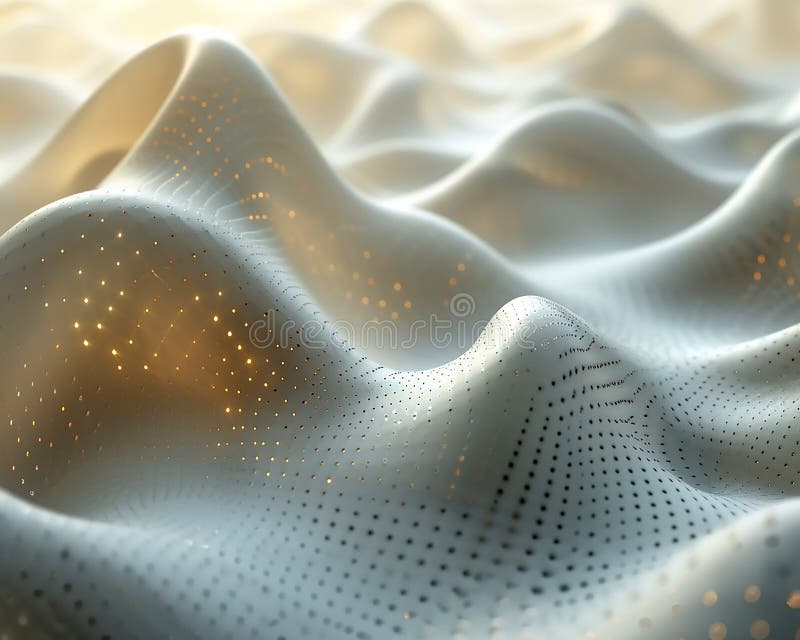 Abstract Volumetric Illustration with Textured Waves Stock Illustration ...