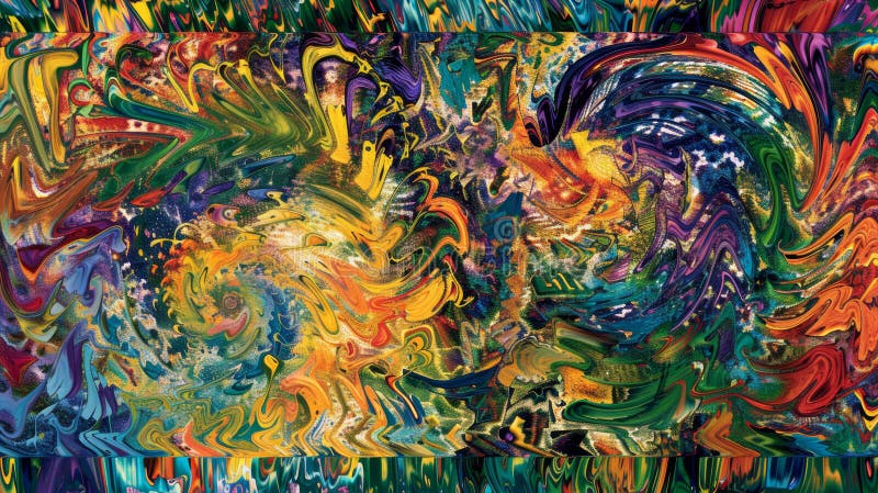 Abstract Acrylic Paint Vortex of Colors Stock Illustration ...