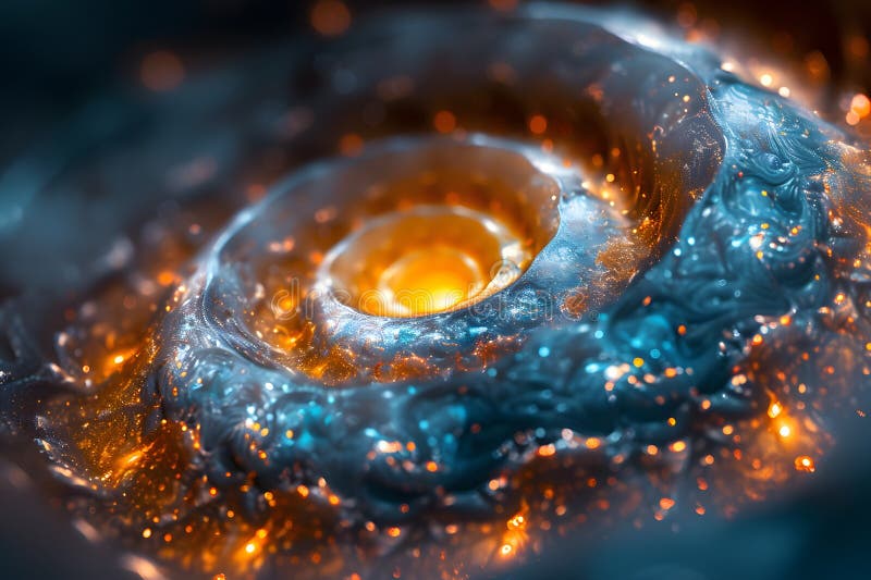 Abstract Vortex with Glowing Center Futuristic Digital Art for ...
