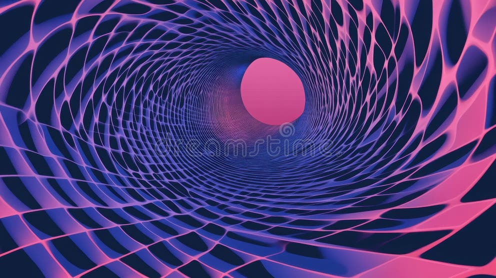 Abstract Vortex with Hypnotic Neon Colors and Mesmerizing Grid Pattern ...
