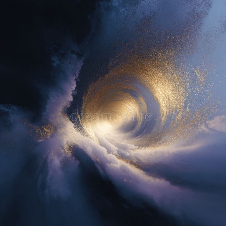 Abstract Vortex of Light and Motion. Evokes Power, Transformation, and ...