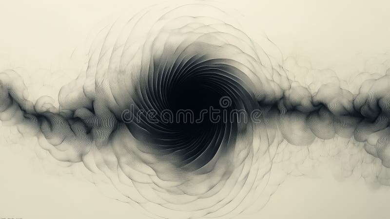 Abstract Vortex: Mesmerizing Swirl of Motion and Depth in Monochrome ...