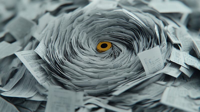 Abstract Vortex of Papers stock illustration. Illustration of ...