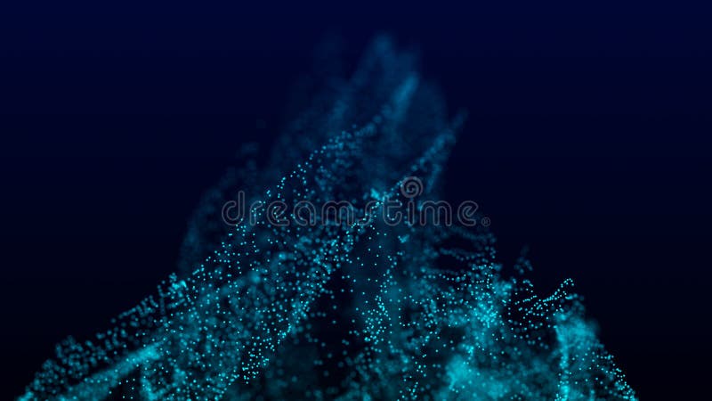 Abstract Vortex Particles Background. Dynamic Wave Moving in Explosion ...