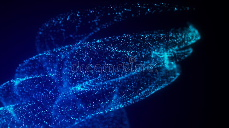 Abstract Vortex Particles Background. Dynamic Wave Moving in Explosion ...