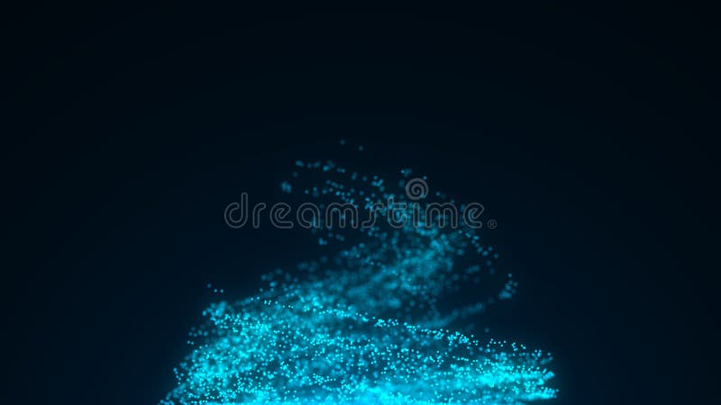 Abstract Vortex Particles Background. Dynamic Wave Moving in Explosion ...