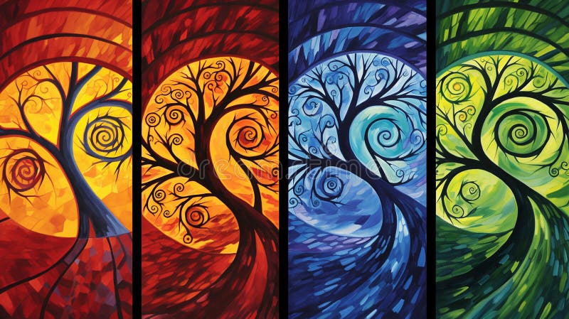 An Abstract Vortex or Spiral Where Each Loop Represents a Different ...