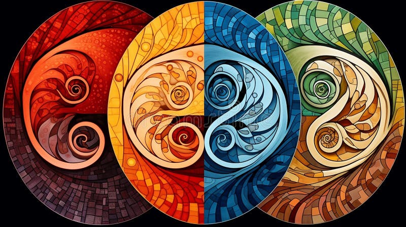 An Abstract Vortex or Spiral Where Each Loop Represents a Different ...